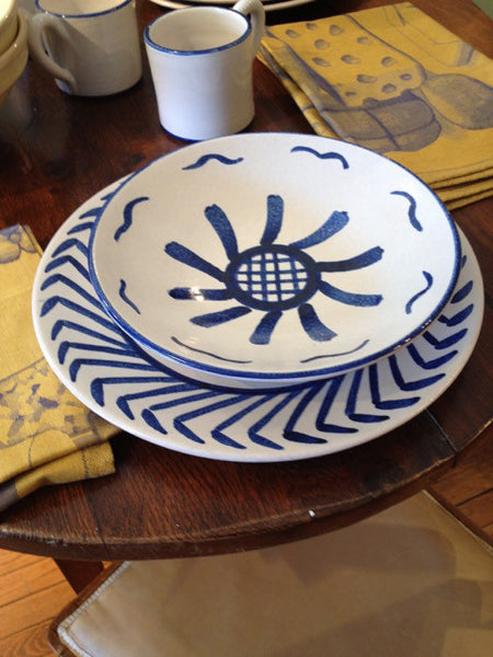 Italian-Dinnerware-Set-Hand-Painted-Blue-and-White-Made-In-Italy ...