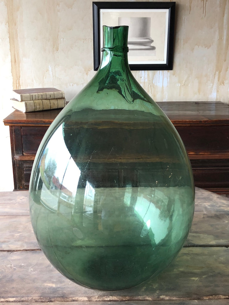 (SOLD) Large Italian Antique Demijohn Bottle