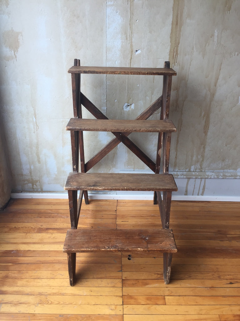 (SOLD)Tuscan Antique Step Ladder
