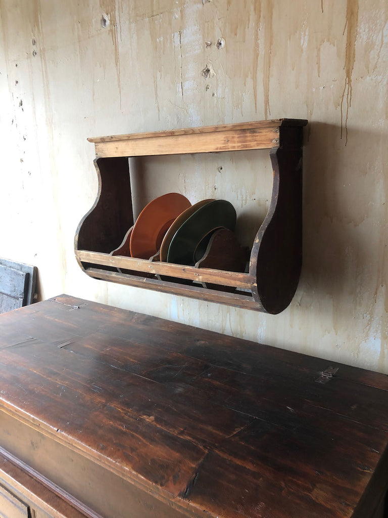 (SOLD) Italian Antique Farmhouse Plate Rack