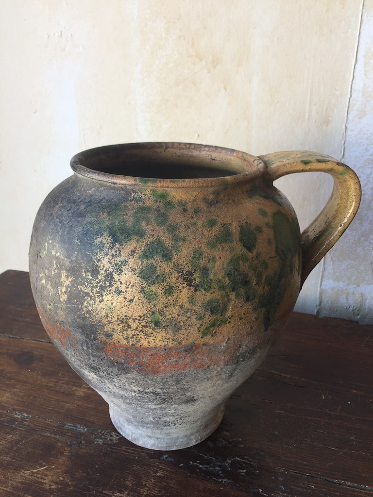 (SOLD)Rustic Tuscan Antique Pot